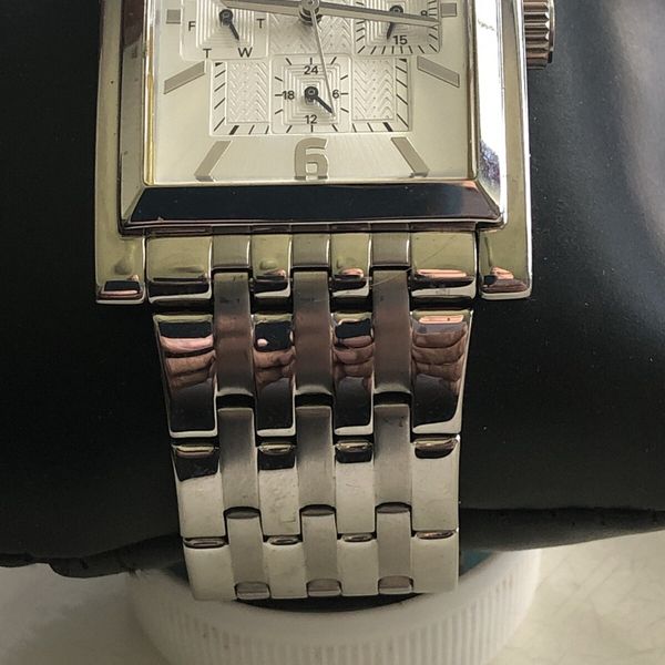 Guess Chronograph Tank Watch Mens NEW BATTERY | WatchCharts Marketplace