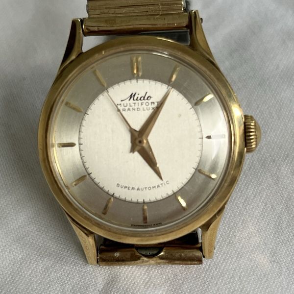 Rare Mido Multifort Grand Luxe Super Automatic Grand Luxe 14k Men's ...