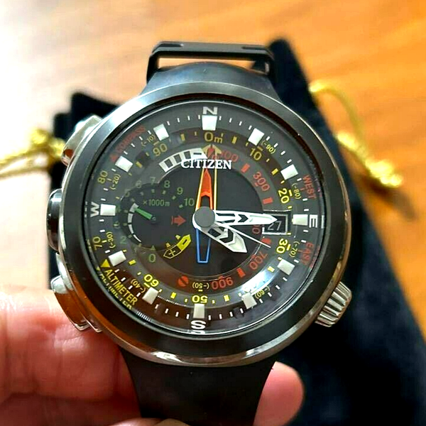 Citizen Promaster Eco-Drive Altichron Cirrus Titanium DLC 51mm Watch ...