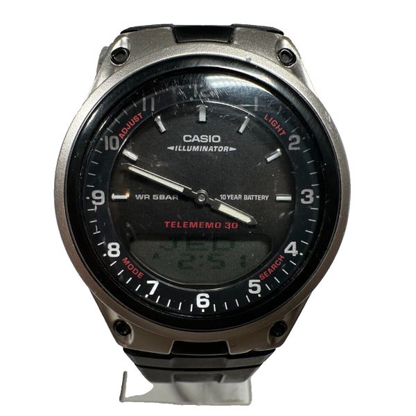 Men's Casio Telememo 30 World Time AW-80 Analog/ Digital Watch, See ...
