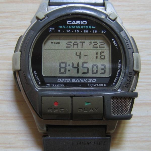 Casio 1590 db-v300 Easy Voice Recording 30 SEC Data Bank Men's Watch | WatchCharts Marketplace