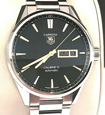 Tag Heuer Carrera Calibre 5 Mens Watch Automatic Day Date Model WAR201C Exc Cond | WatchCharts ...