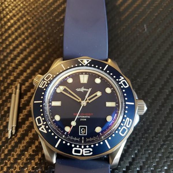 Heimdallr Sharkey Ocean Ghost Titanium Seamaster Homage | WatchCharts ...