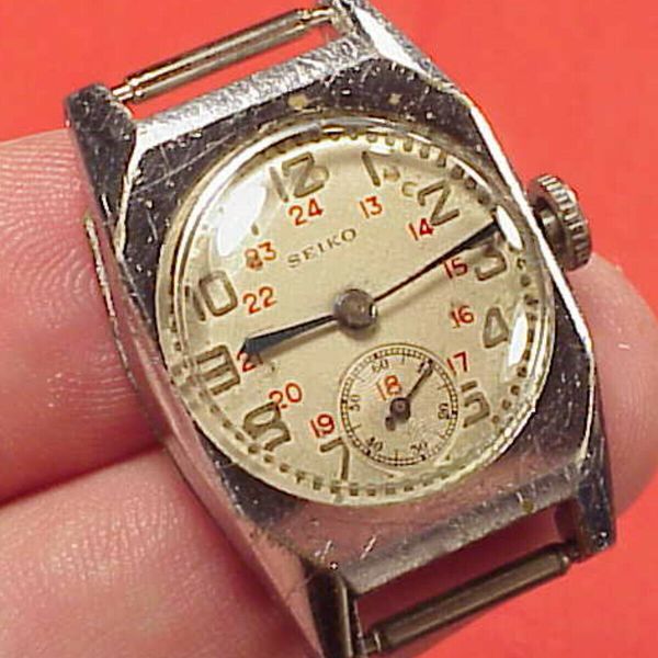 23MM VINTAGE 1935-1941 SEIKOSHA SEIKO MILITARY 24HR DIAL WW2 Japanese ...