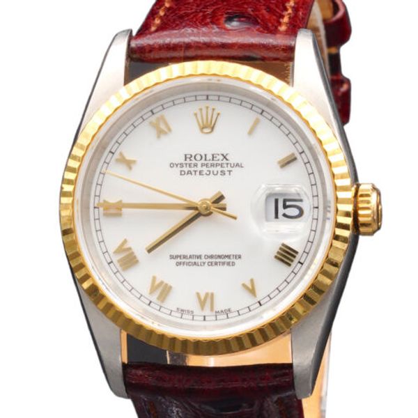 Orologio Rolex Datejust da uomo 16233 2 tonalità oro 18K inox quadrante ...