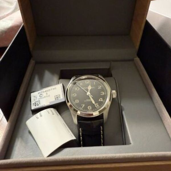 Interstellar Watch Hamilton Khaki Field 38mm Men's Black - H70405730 ...