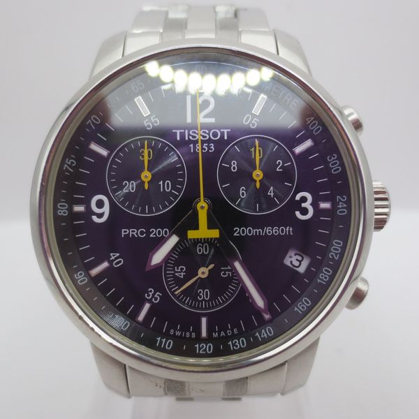 TISSOT PRC 200 200m/660ft DATE CHRONOGRAPH STAINLESS STEEL QUARTZ MENS ...