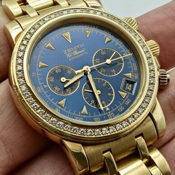 â ZENITH El Primero Rainbow - RARE VINTAGE - 18K Gold & Diamonds ...