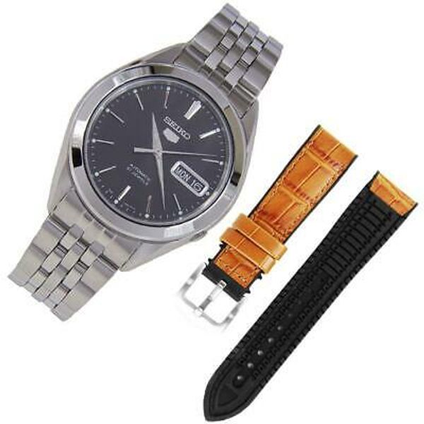 ORIG Seiko 5 Automatic SNKL23 SNKL23K1 Dress Watch EXTRA Leather Hybrid ...