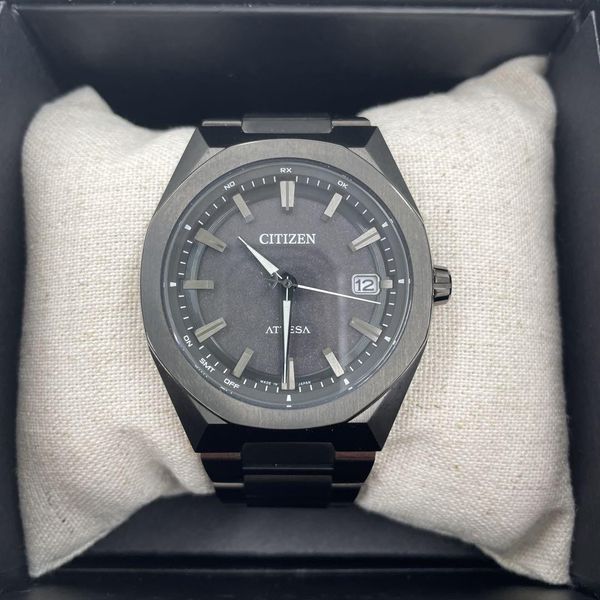 CITIZEN Attesa CB3045-61E Eco-Drive Titanium Black Dial Radio Solar ...