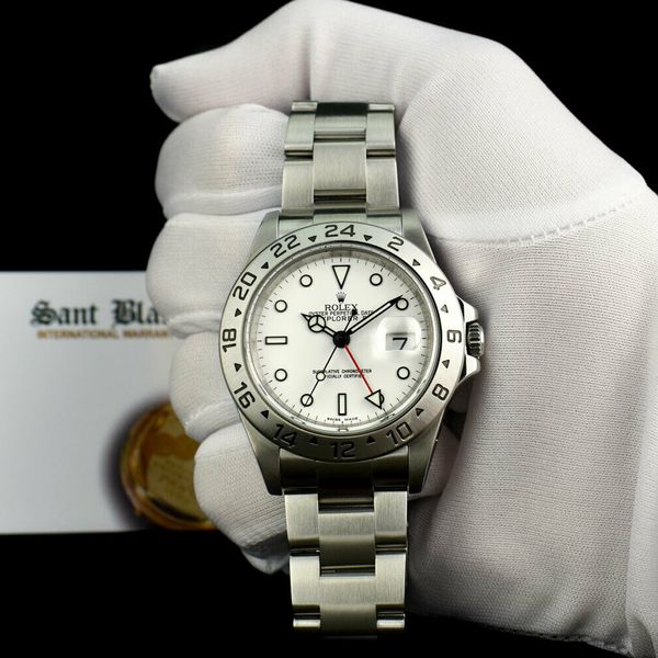 ROLEX Rehaut 40mm Stainless Explorer II White Dial CALIBER 3186 16570 ...