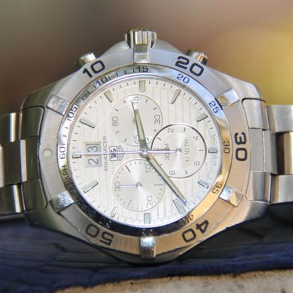 TAG Heuer Aquaraer Chronograph Grande Date CAF101F $750 PP'd and ...