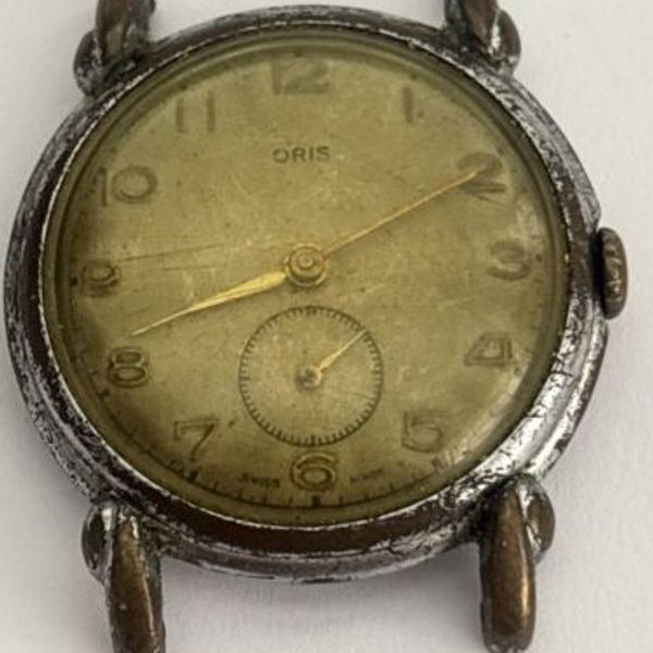 ORIS Scarab Case 1950s Mens Chrome Manual Wind Cal 451 Project Spares ...