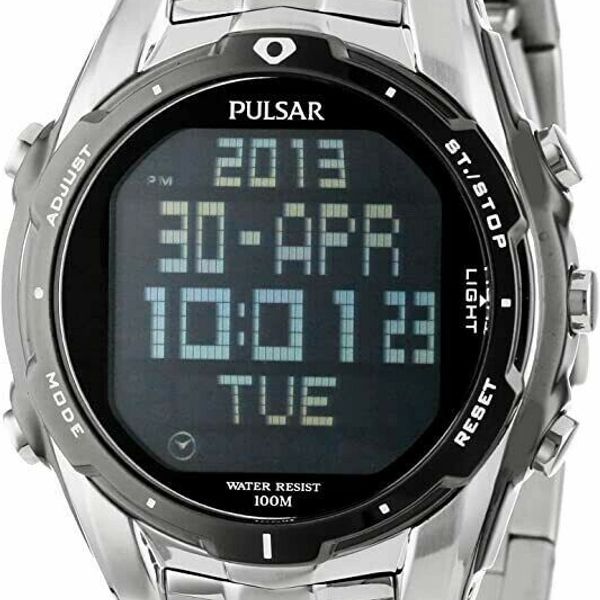 Pulsar By Seiko W861-X001 W861 LCD Wrist Watch In Stainless Steel | WatchCharts Marketplace