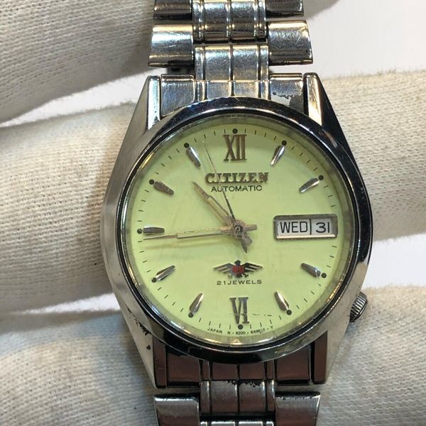 VINTAGE CITIZEN 8200-69810-Y UNISEX AUTOMATIC STAINLESS STEEL WATCH ...