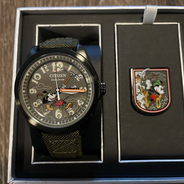 Citizen Disney Mickey Alpine Eco-Drive Quartz Watch and Pin - Complete ...