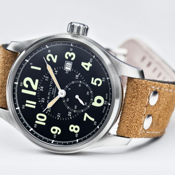 Military watch HAMILTON [Hamilton] khaki officer auto nubuck self ...