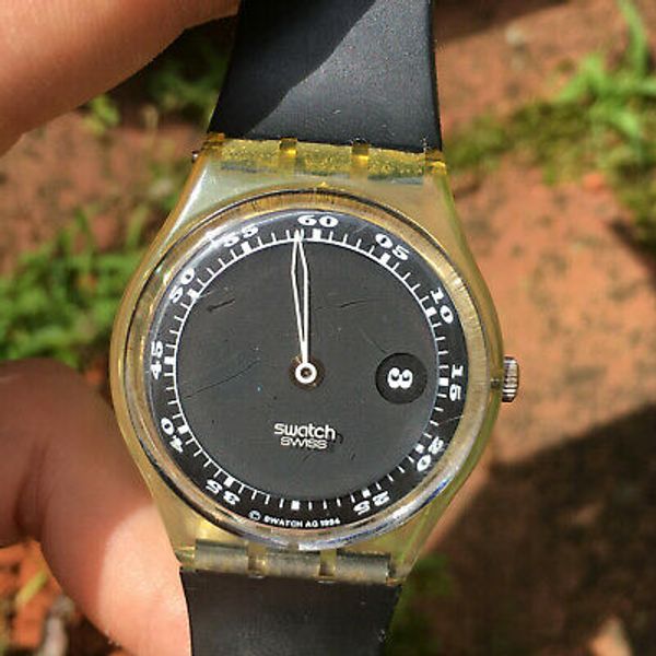 Wristwatch SWATCH Gent UPSIDE DOWN (GK182) WORKING Jump Hour ...