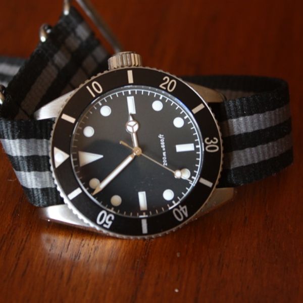 FS Wilson Watch Works 'W3' 39mm German made Vintage 200m Diver 44 of 50 ...