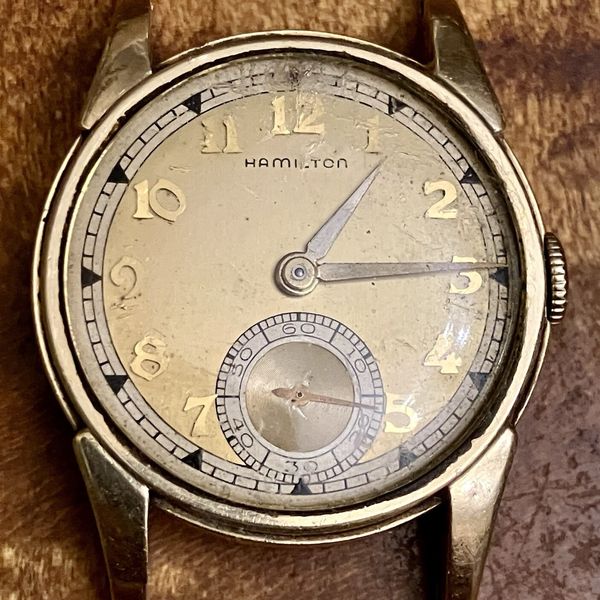 Vintage 1946 Hamilton 987A 17j Wrist Watch Running in a 14K Gold Filled ...