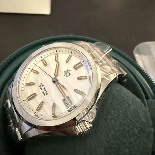 San Martin 39mm SN0129 White Dial Automatic Watch. BRAND NEW FULL KIT ...