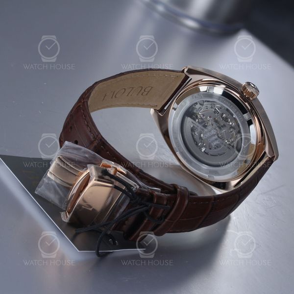 Bulova Old Classic Skelettierte Automatik Herrenuhr 97A175 Rotgold ...