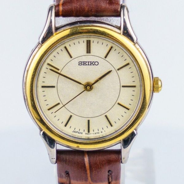 Seiko 7N01-6880 Women Quartz Watch New Battery New Band Excellent+5 ...