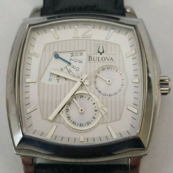 Bulova Men's Stainless Steel Wrist Watch With Day And Date C869719 ...