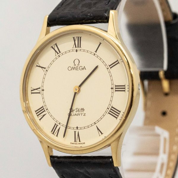 *Funzionante per As-is* Vintage OMEGA DeVille Cal.1365 Qz Crema Uomo ...