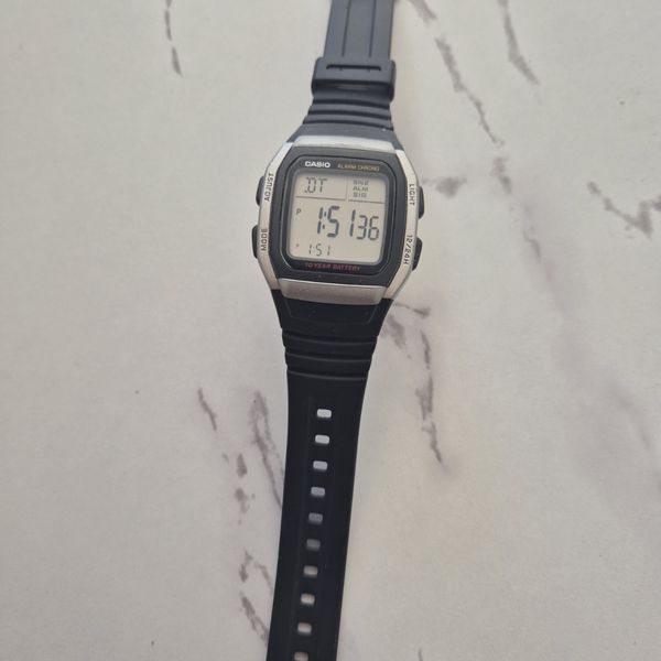 Men Casio Watch 3239 W-96h Illuminator Digital Black Band Chrono Dual ...