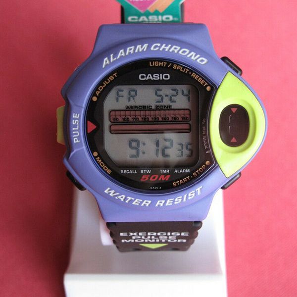 NOS/NEW! CASIO Vintage "Exercise Pulse Monitor" JP-200W (1009) "JAPAN ...