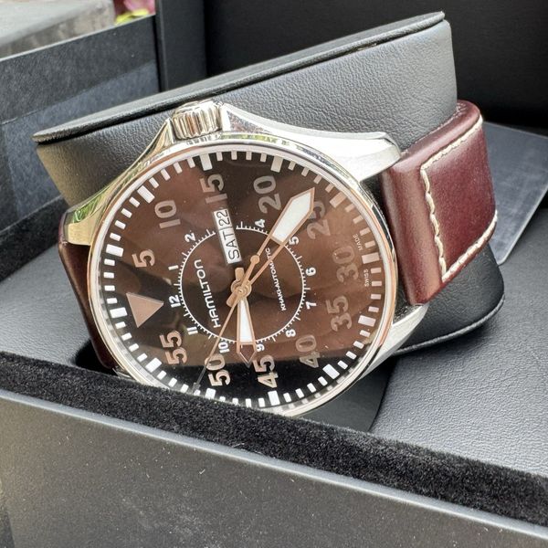 Hamilton Khaki Pilot 46mm Automatic Watch | WatchCharts Marketplace