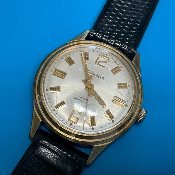 Vintage Caravelle Bulova 1970s M7 Mechanical Watch Gold Tone 32mm ...