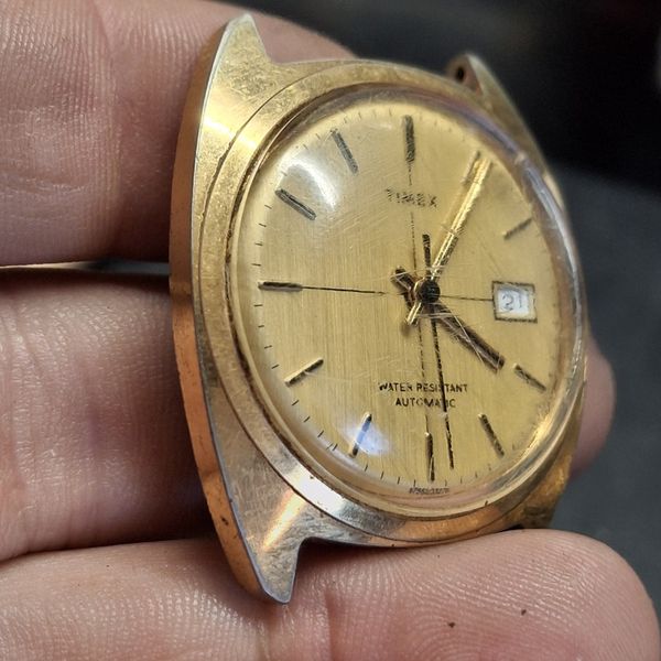 Timex Viscount 1976 Gold Tone Mens Vintage Automatic Watch ...