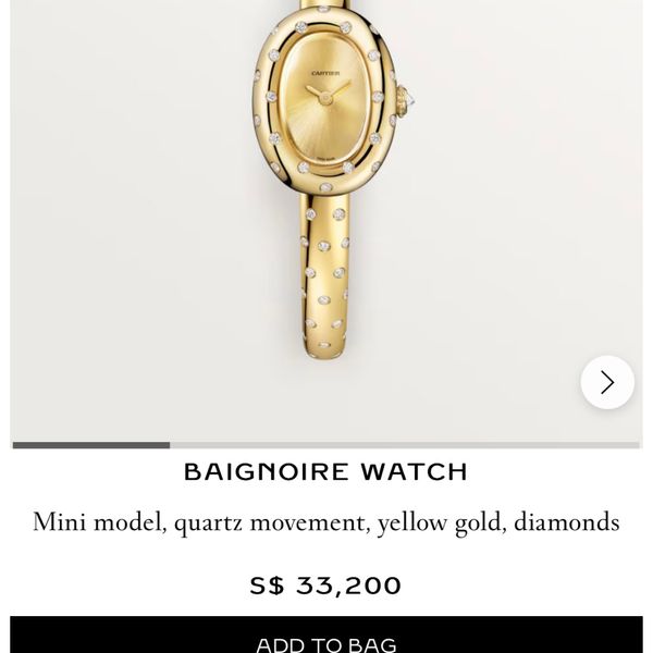 cartier polka dot baignoire watch | WatchCharts Marketplace