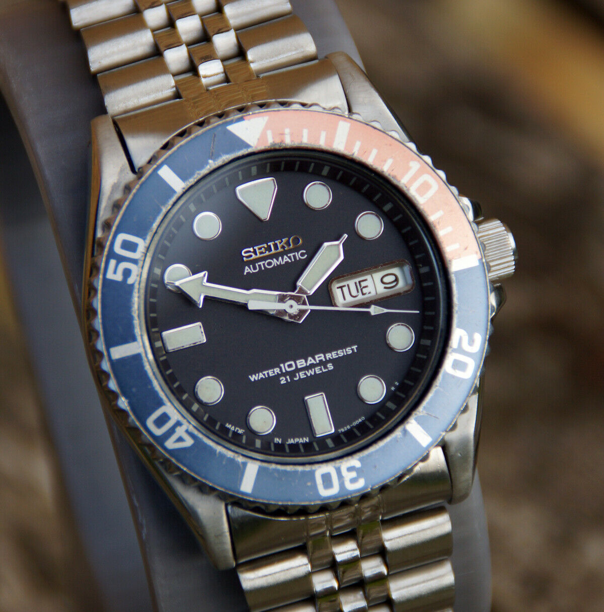 SEIKO SUBMARINER SKX033J - 7S26 MECHANICAL MOVEMENT - PEPSI BEZEL ...