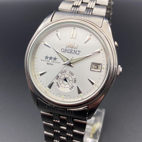 Vintage ORIENT Watch 3 Star Automatic Japan Men Wrist Watch White Dial ...