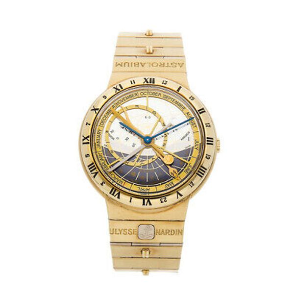 Ulysse Nardin Astrolabium Galileo Galilei Auto Gold Mens Bracelet Watch ...