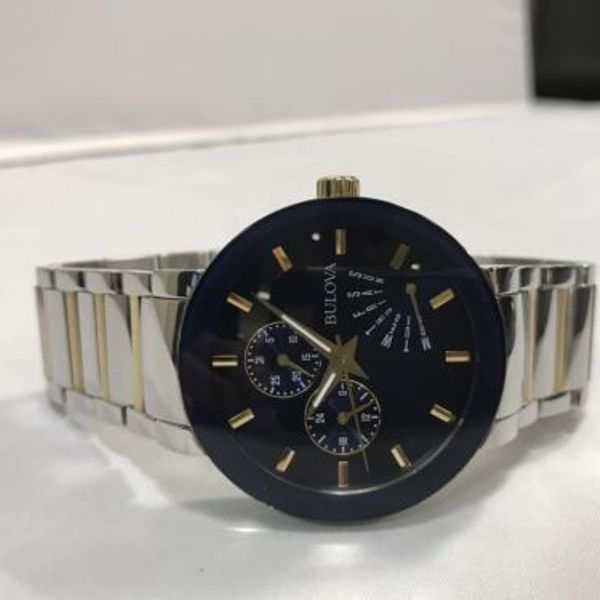 Bulova Modern Blue Dial Two Tone Men's Watch - 98C123 MSRP: $425 ...