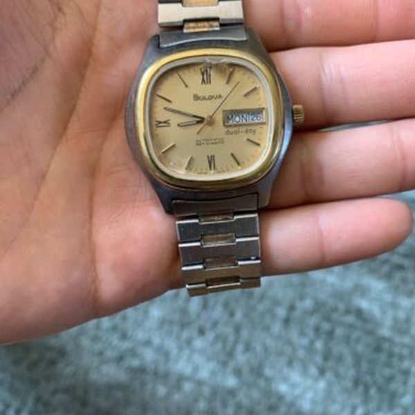 VINTAGE MEN'S BULOVA N7 SET-O-MATIC AUTOMATIC WATCH- WORKS WELL- DUAL ...