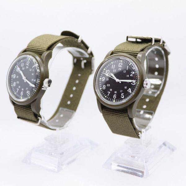 [NEW] Daiso Military Watch Set of 2 Olive Hattori Seiko Movement Japan ...