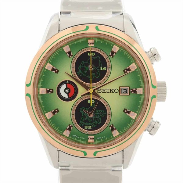 [Used] Seiko SBPY160 SS Solar Green Dial Pokemon Special Model Venusaur ...