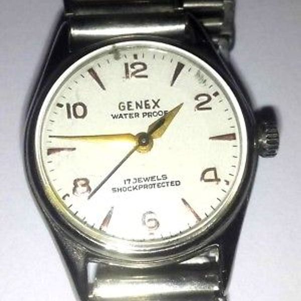 ALMOST EXTINCT ROLEX GENEX HAND WIND WAR ERA BOYS' SZED WATCH 17 JEWELS ...