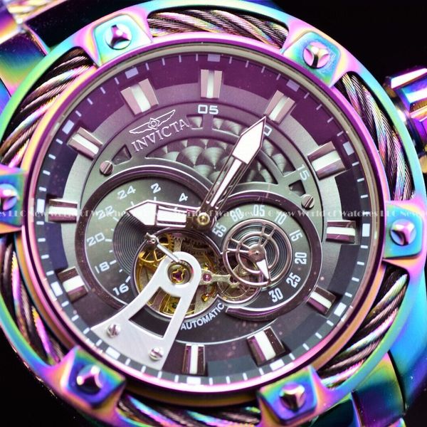 Invicta Men's Bolt Black Dial Iridescent Multifunction Automatic Steel ...