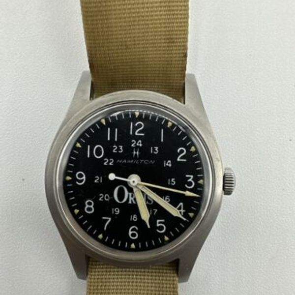 HAMILTON/ORVIS BRANDED Field Watch Men's Vintage WRISTWATCH Hand-wind ...