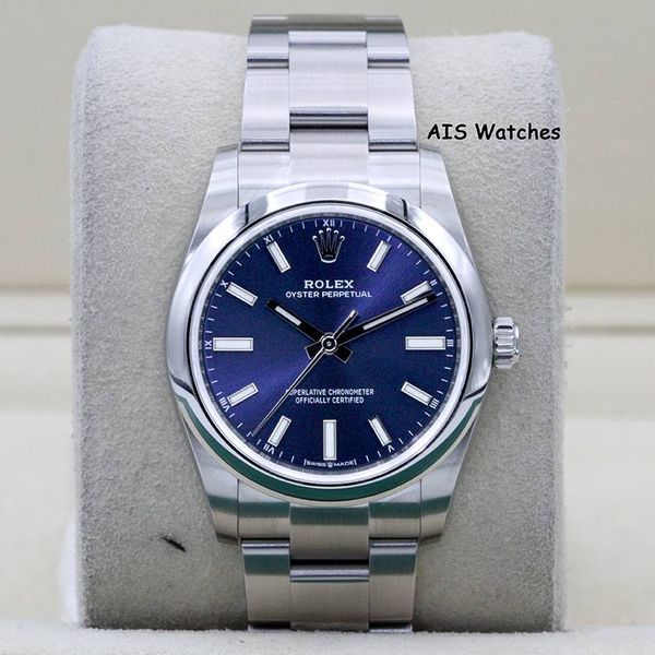 FSOT: Rolex 124200 Oyster Perpetual 34 MM Blue Dial 2021 Box & Papers ...