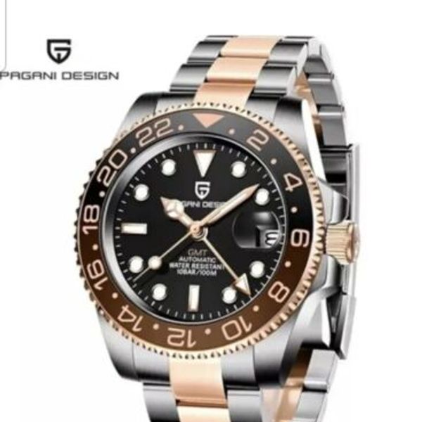 Pagani Design GMT PD-1662 Rose Gold Automatic 40mm "Rootbeer ...
