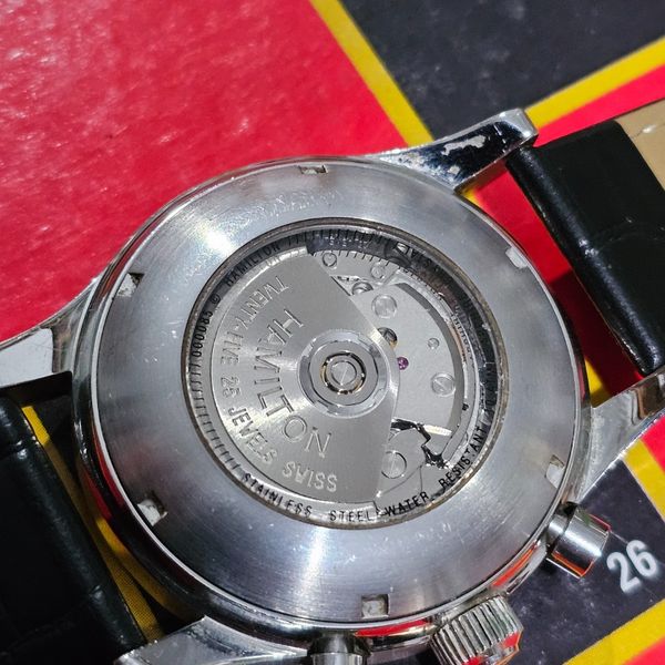 HAMILTON KHAKI FIELD CHRONOGRAPH AUTOMATIC MILITARY CAL 7750 MENS WATCH ...