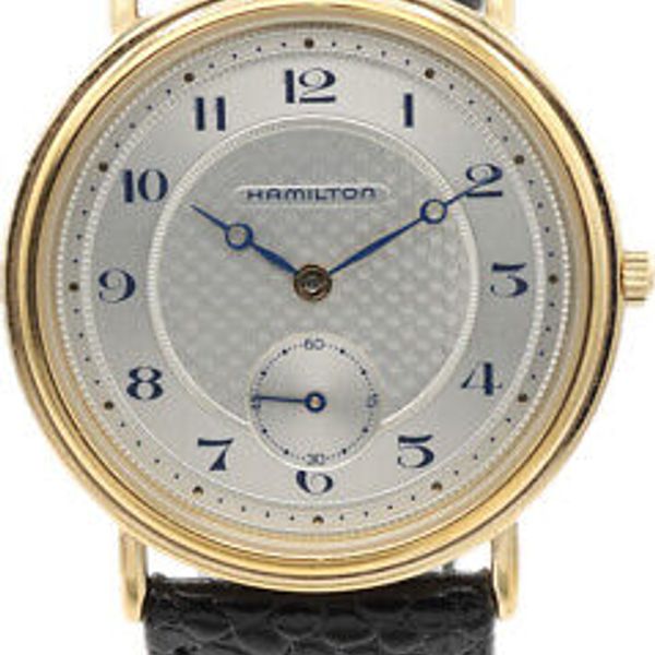 Vintage 32mm Hamilton 6210 Registered Men's Quartz Wristwatch Gold Tone ...