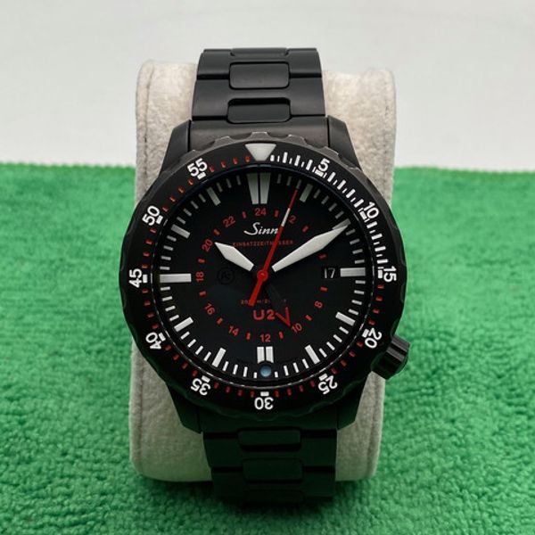 Sinn U2 EZM5 Tegimented Black on Bracelet U Boat Steel w/ Box & Papers ...